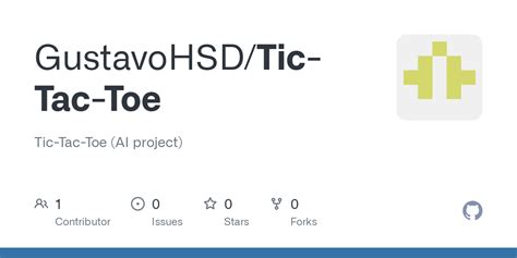 Github Gustavohsdtic Tac Toe Tic Tac Toe Ai Project