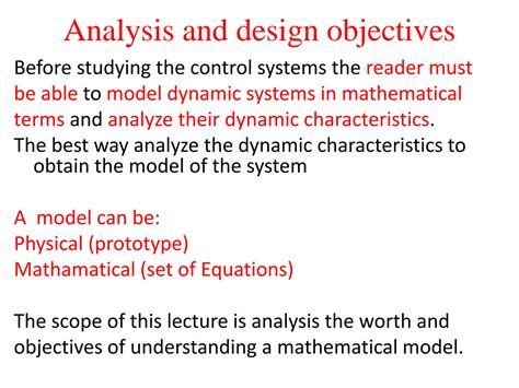 solution 1 analysis and design objectives and open loop and closed