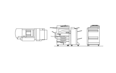 Xerox Machine Free Autocad Block Free Cad Floor Plans