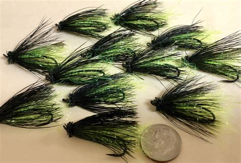 1 Dozen Steelhead Caddis Flies Chartreuse 6 Hook Umpqua Trout