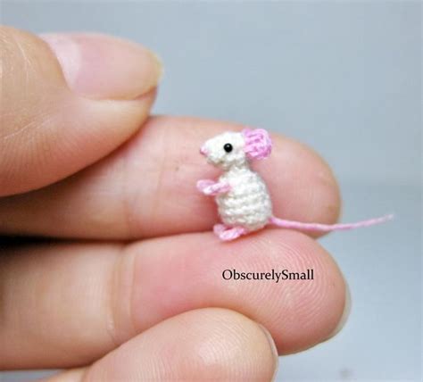 Tiny Crochet Mouse Amigurumi Mouse Made To Order Etsy Crochet Mouse
