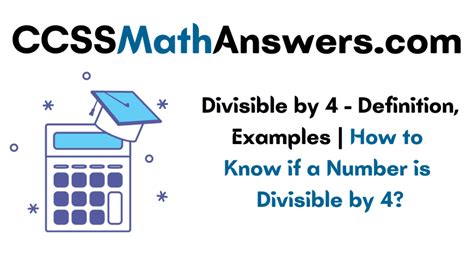 divisible by 4 definition examples how to know if a number is