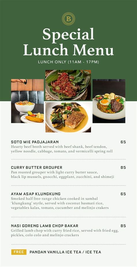 Special Lunch Menu Design For Bowery Restaurant Desain Produk Referensi