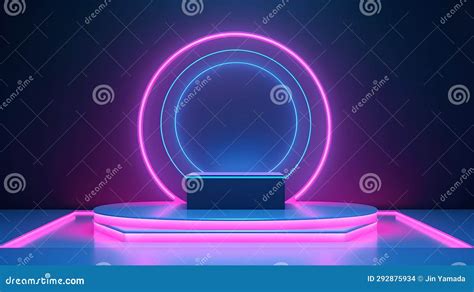 D Render Abstract Background Stock Illustration Illustration Of Pink Showcase