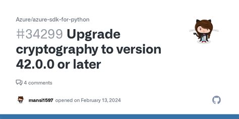 Upgrade Cryptography To Version Or Later Issue Azure Azure Sdk For Python GitHub