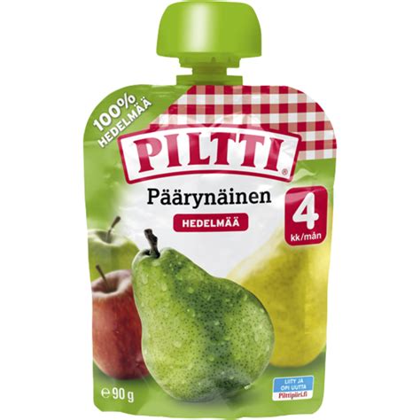 Hedelmäsose Piltti 90 G Päärynäinen 4 Kk Tokmannifi