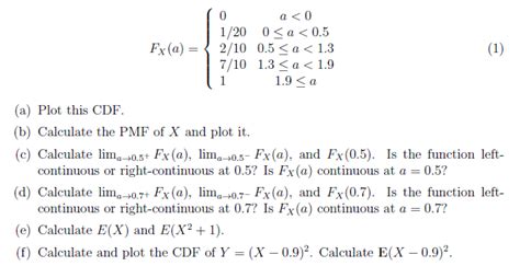Solved Suppose That The CDF Of Random Variable X Is Given Chegg