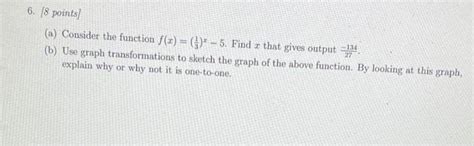 Solved 6 8 Points A Consider The Function Fx