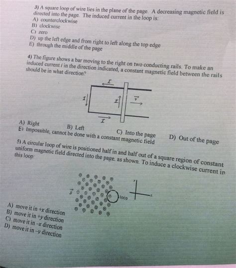 solved a square loop of wire lies in the plane of the pag