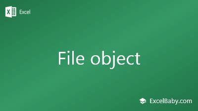 File Object Archives ExcelBaby