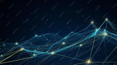 Premium Photo Modern Abstract Network Science Connection Technology Gold Line Premium Dot And