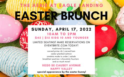 The Aerie At Eagle Landing Easter Brunch By The Aerie At Eagle Landing