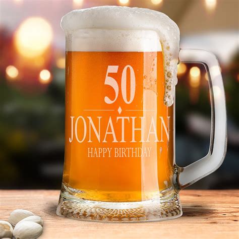 Engraved Personalised Birthday Beer Tankard T 18th 21st 30th 40th