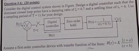 solved question 6 20 points consider the digital control