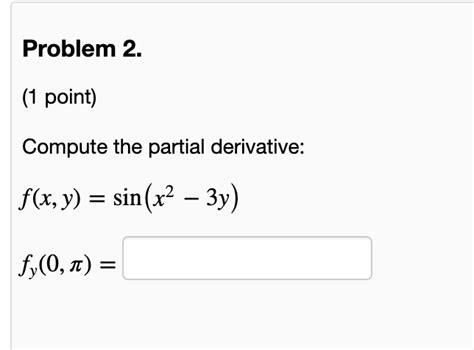 Solved Problem Point Compute The Partial Chegg