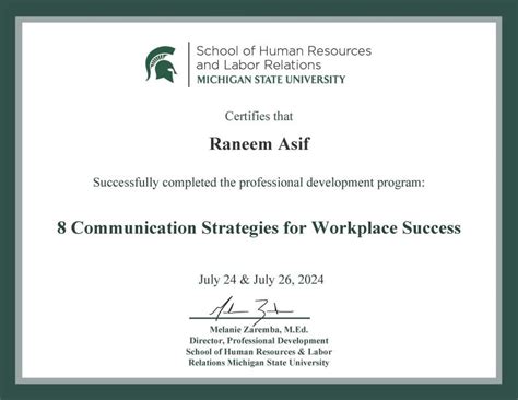 Raneem Asif On Linkedin Im Happy To Share That Ive Obtained A New Certification Communication