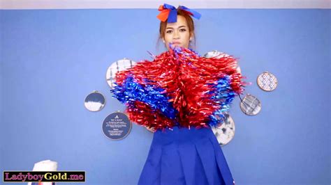 Amateur Thai Ladyboy Teen Cheerleader Lee Dancing On Bfs Big White Cock