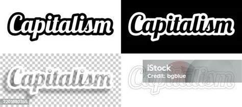 자본주의 디자인을 위한 텍스트 빈 흰색 및 검은색 배경 라인 텍스트 3차원 형태에 대한 스톡 벡터 아트 및 기타 이미지 3차원 형태 검은색 검정색 배경 Istock