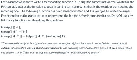 Solved Lets Assume We Want To Write A Transposition