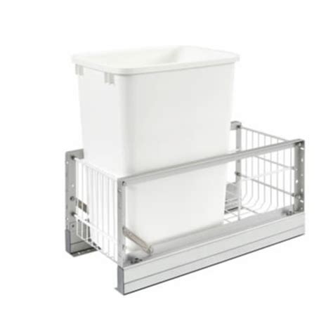 Rev A Shelf Single Pullout Qt Kitchen Trash Can With Soft Close DM Piece Fred