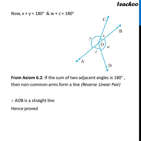 Ex In Figure If X Y W Z Then Prove AOB Is Line