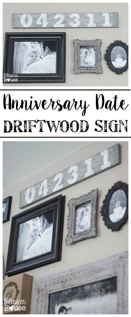 Anniversary Date Driftwood Sign Decor Diy Anniversary Home Diy