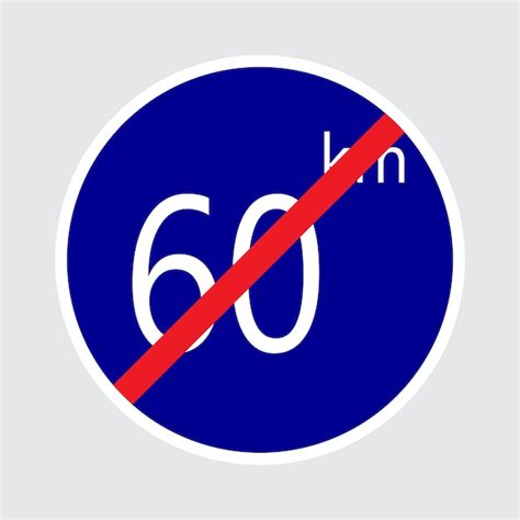 Premium Vector Vector End Of Minimum Speed Limit Sign