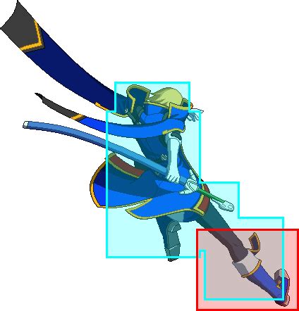 File BBCF Jin Kisaragi 6B Hitbox Png Dustloop Wiki