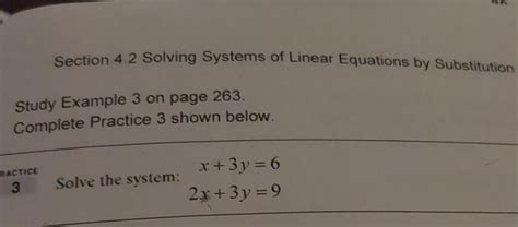 Solved Section Solving Systems Of Linear Equations By Chegg