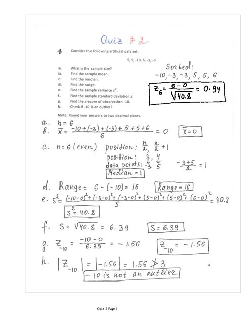 Quiz 2 Solution Quiz Solved Stat 1000q Quiz 2 Page Quiz 2 Page