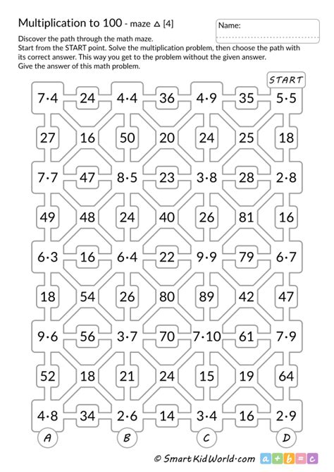Playground Markings Maths Maze First4playgrounds Worksheets Library