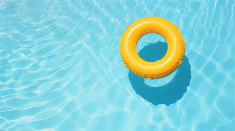 Premium Ai Image A Yellow Float In A Pool