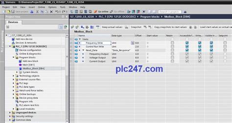 Siemens S Modbus RTU LS IG A VFD Tutorial Plc Com