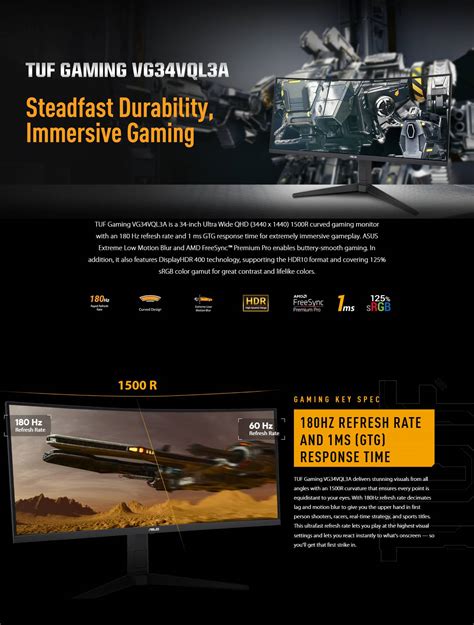 Asus Tuf Gaming Vg Vql A Wqhd Va Technology Ms Hz Gaming Monitor Shopee Philippines