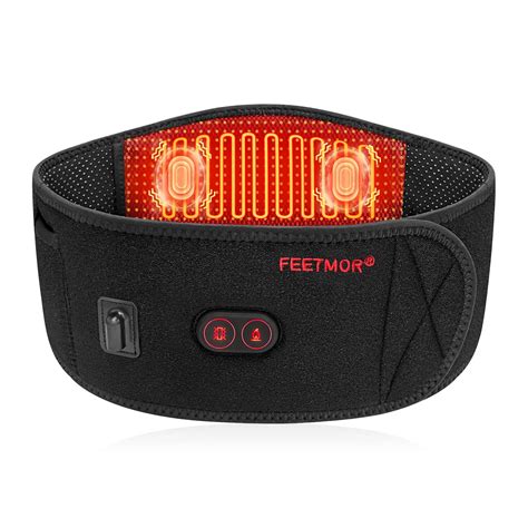 FEETMOR Heated Waist Belt Cordless Heating Pad For Low Back Electrical Heating And Massage