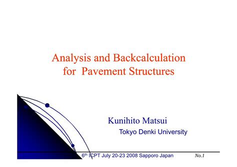 Pdf Analysis And Backcalculation For Pavement Analysis And Backcalculation For Pavement