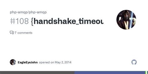 Handshake Timeout Frame Header Issue Php Amqp Php Amqp Github