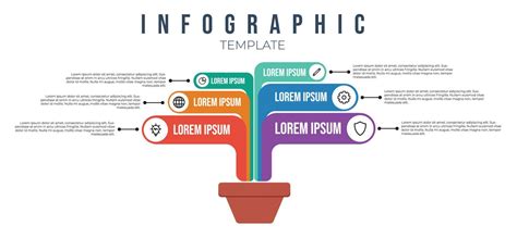 Tree Shaped Data Visualization Infographic Element Vector With Points Options Use For