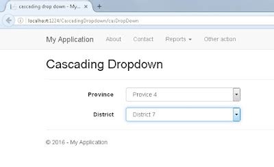 Cascading Dropdown in MVC