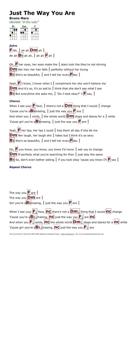 Bruno Mars Just The Way You Are Lyrics