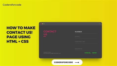How To Make Awesome Contact Us Page Using Html And Css Youtube