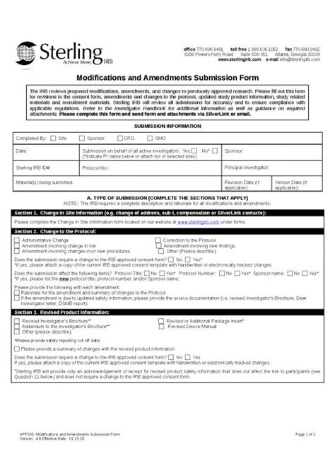 App265 Modifications And Amendments Submission Form Formfill 1 Flyer