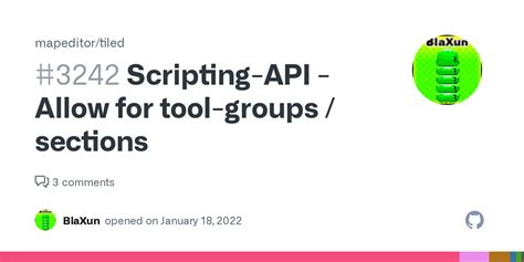 scripting api allow for tool groups sections · issue 3242