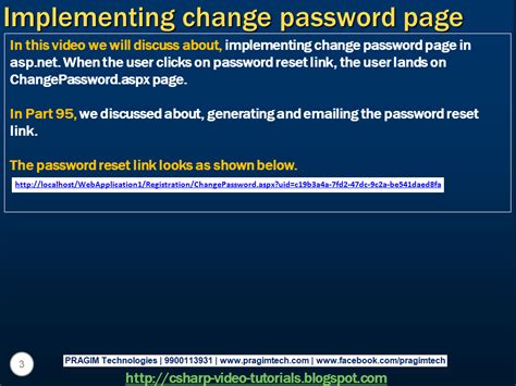 Sql Server Net And C Video Tutorial Part Implementing Change Password Page
