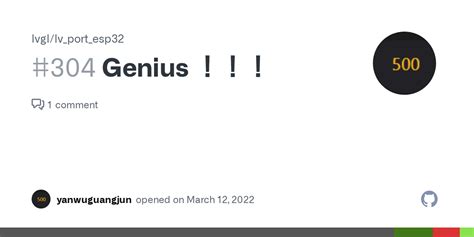 Genius Issue Lvgl Lv Port Esp GitHub