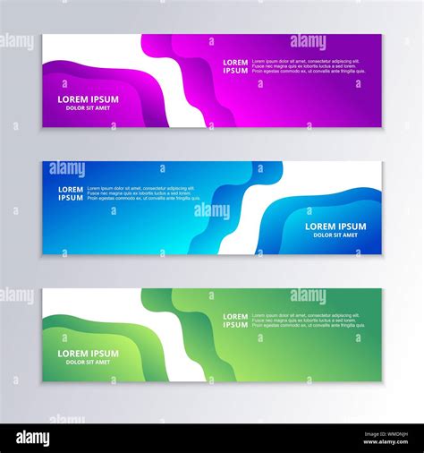 Business Banner Template Gradient Color Modern Layout Web Header Footer Advertising Vector