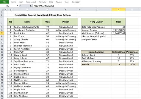 5 langkah mudah cara menghitung margin of error di excel depot excel