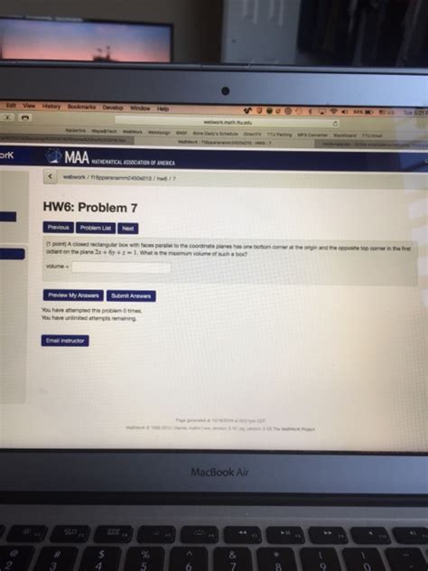 Solved A Closed Rectangular Box With Faces Parallel To The Chegg