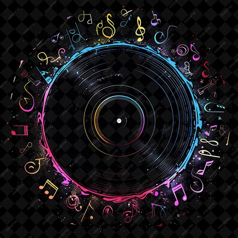 Premium Psd Retro Vinyl Record Arcane Frame With Vinyl Records And