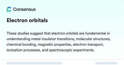 Electron Orbitals Consensus Academic Search Engine